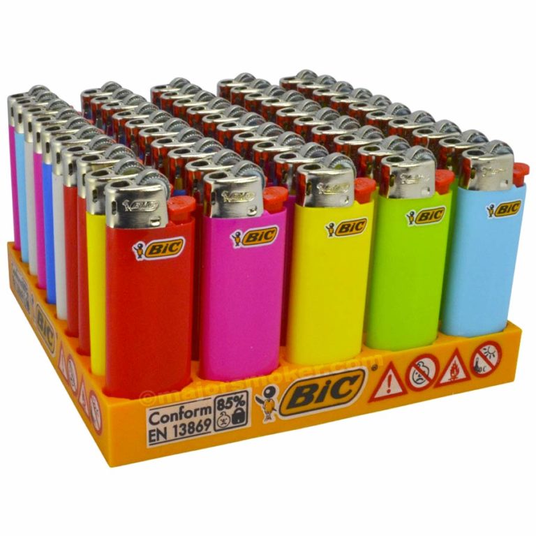 Briquet Bic Mini Pas Cher x50 - Briquet Bic Rechargeable | MajorSmoker