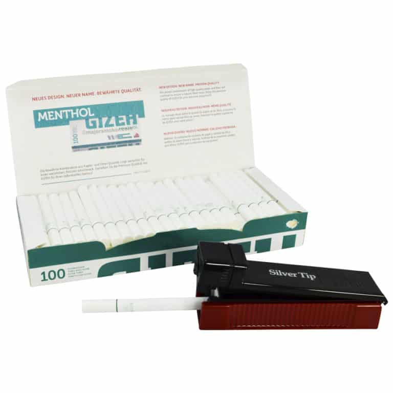 Tube Cigarette GIZEH Menthol x1 (100 Tubes) | 4,80€ | Tube Menthol Pas Cher