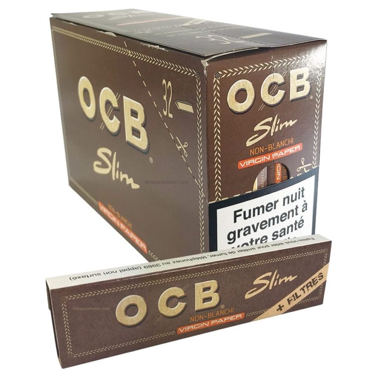 OCB Slim Virgin+Tips x32 | Feuille Slim avec Filtre Carton - MajorSmoker