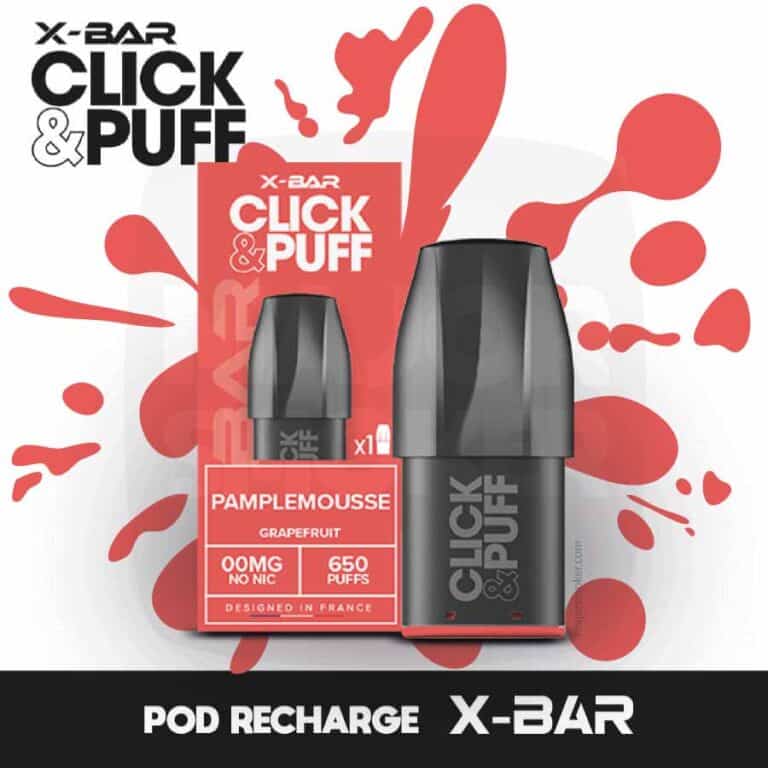 Pods Recharge X-Bar | X-Bar Click & Puff Pamplemousse | MajorSmoker