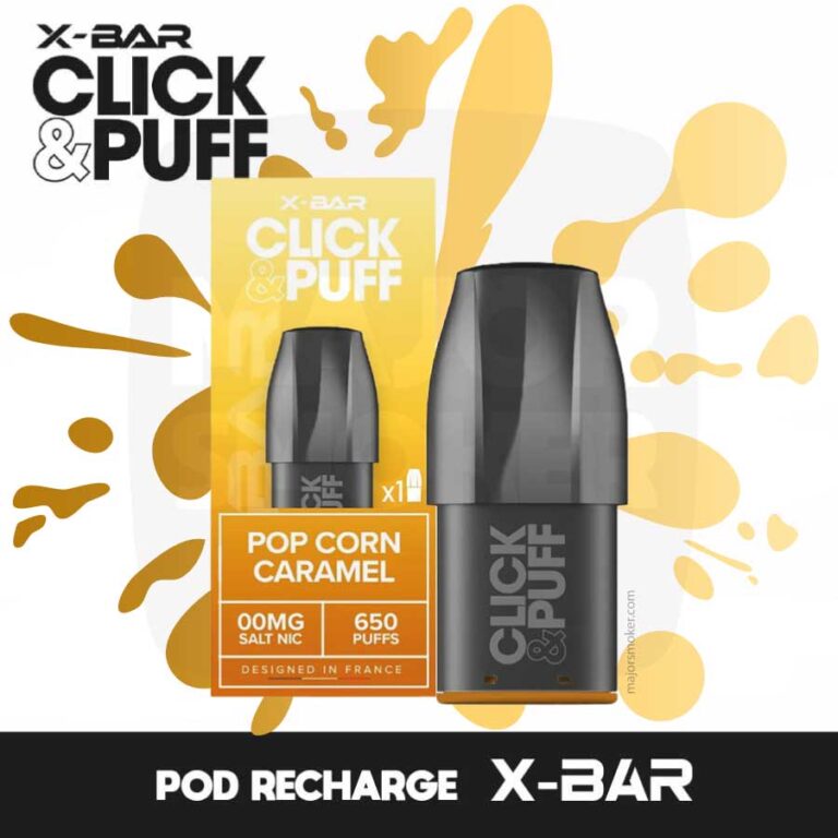 X-BAR Click & Puff | Pod Goût Popcorn Caramel | Recharge X-Bar ...